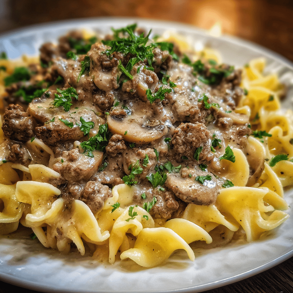 30-Minute Ground Beef Stroganoff