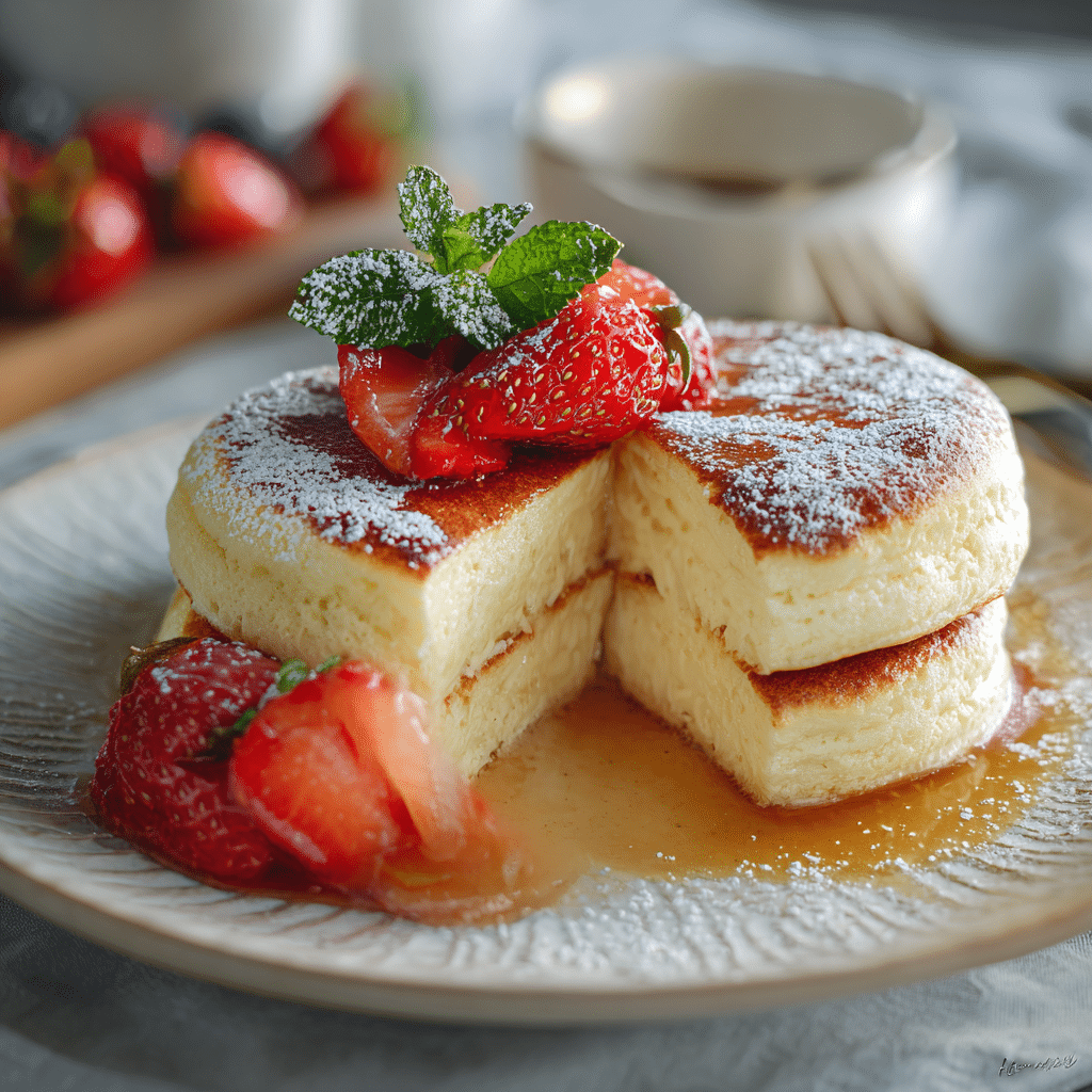 Fluffy Japanese Soufflé Pancakes