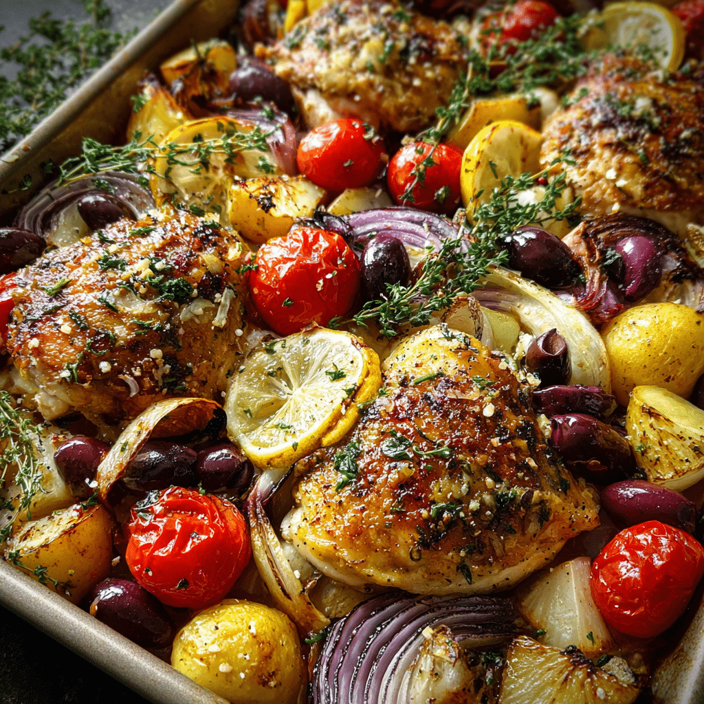 Greek Sheet Pan Chicken Dinner