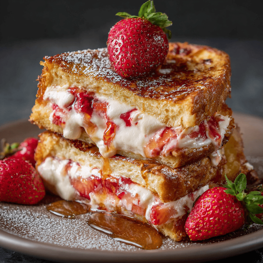 Strawberry Cheesecake Stuffed French Toast