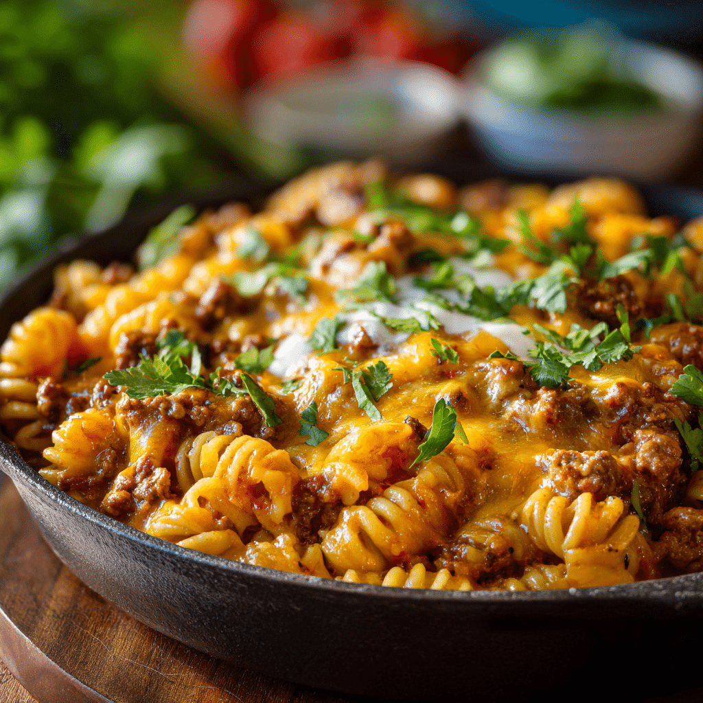Beef Enchilada Pasta