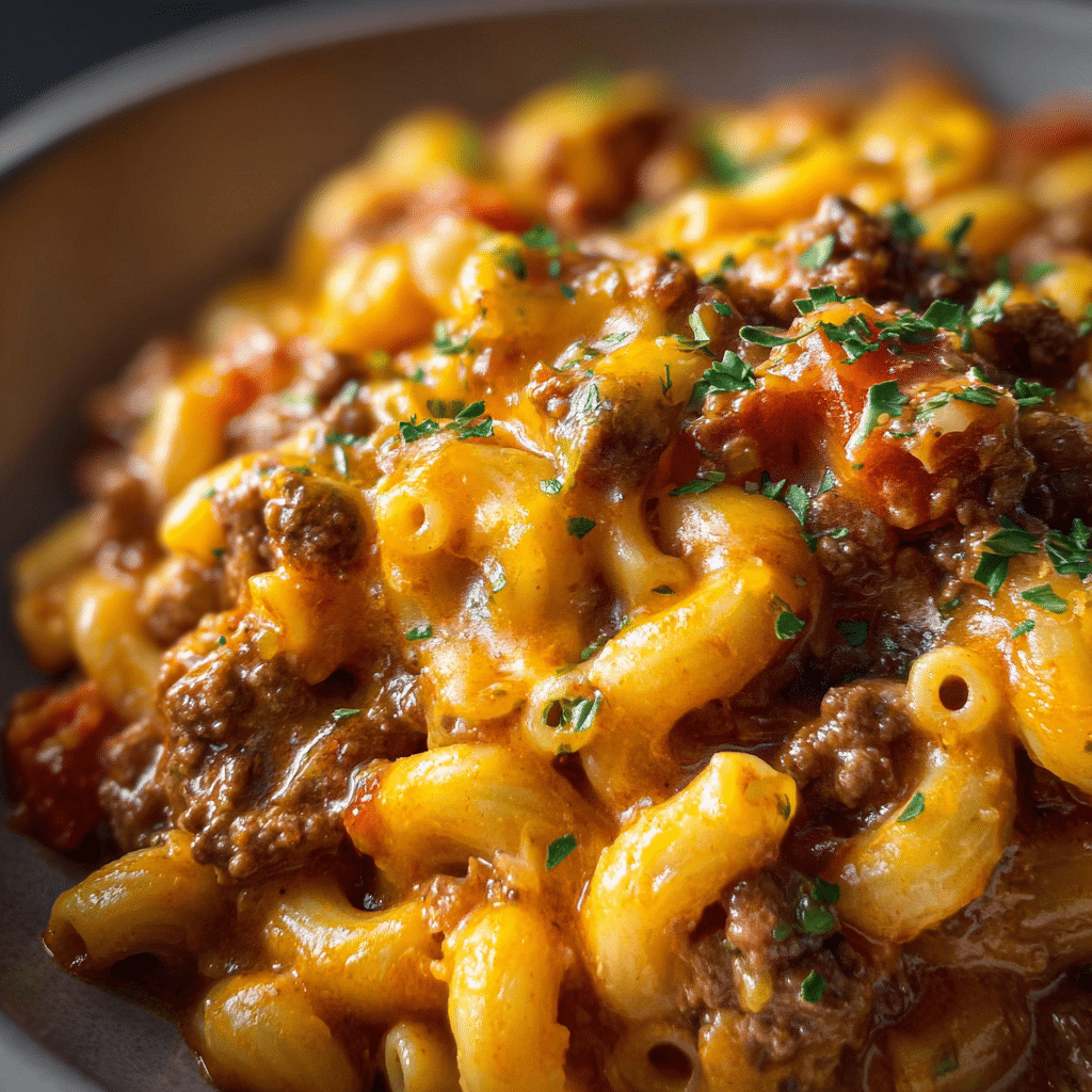 Cheesy Sloppy Cheeseburger Pasta
