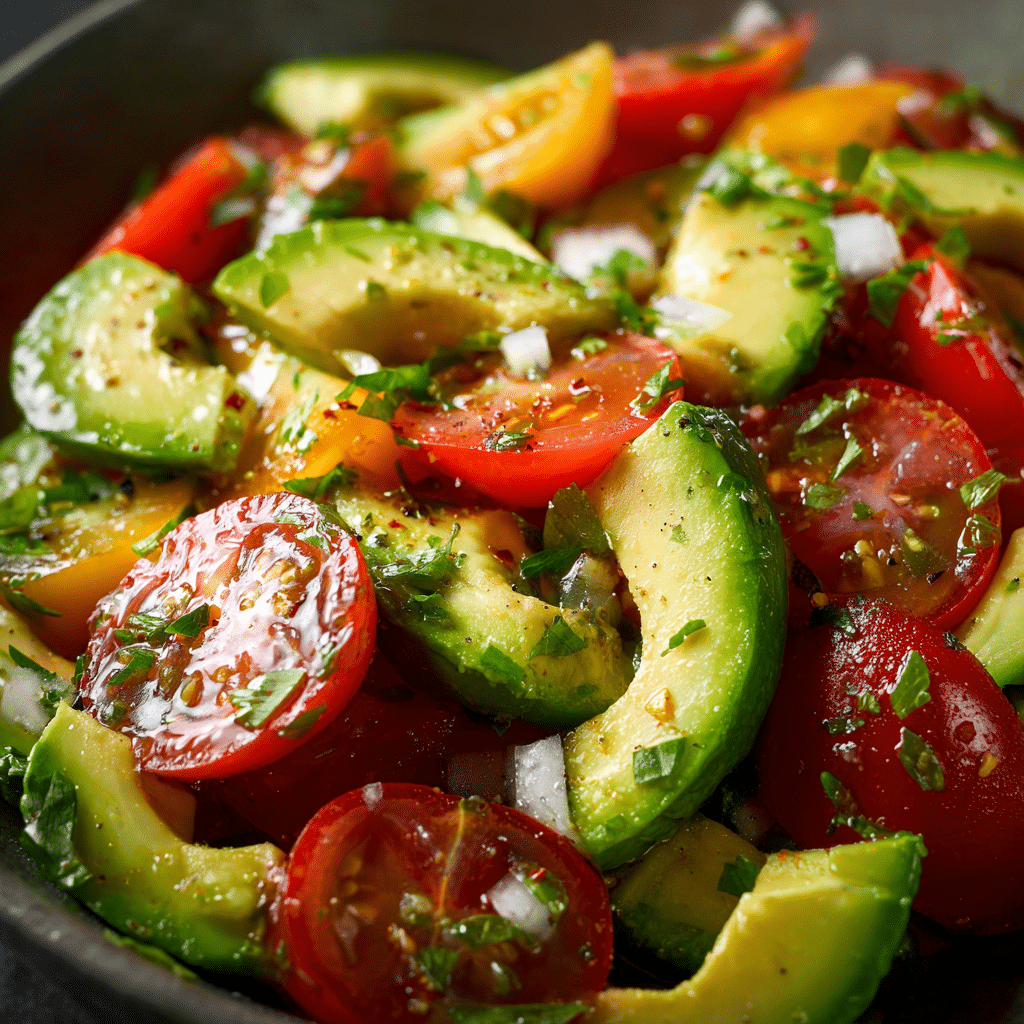 Tomato Cucumber Avocado Salad